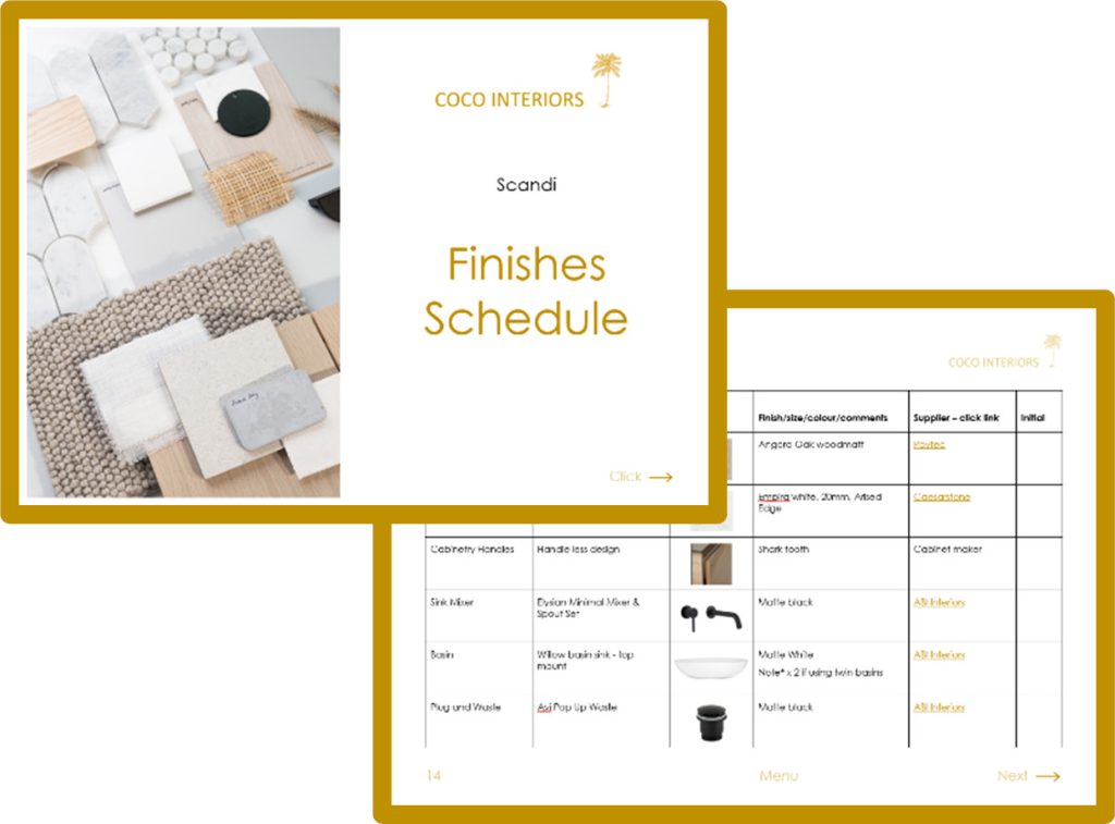 Scandi Finish Schedule - Home Build Brokers
