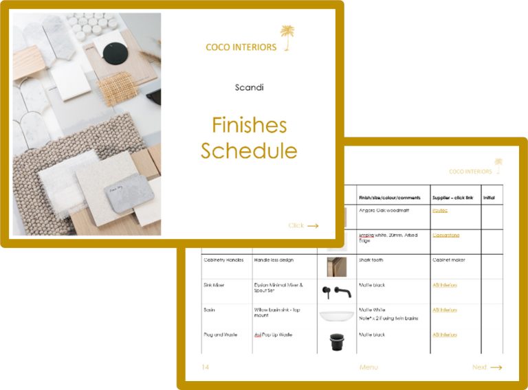 Professional Finish Schedules - Home Build Brokers